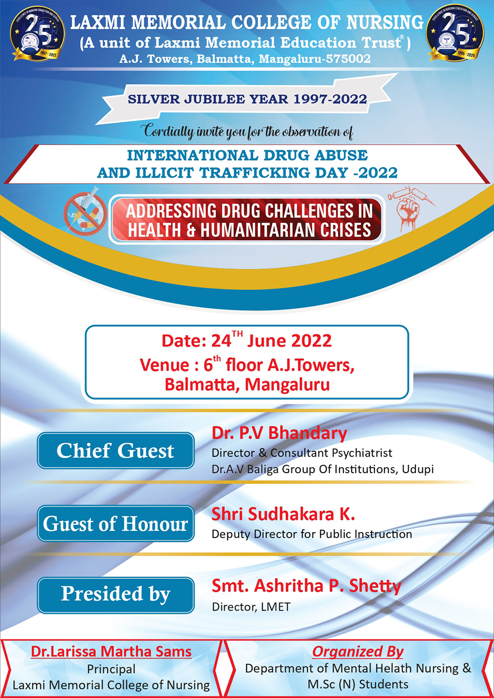 Invitation for “International Drug Abuse and Illicit Trafficking Day ...